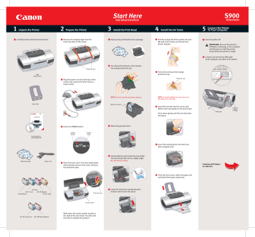 Canon S900 printer Setup Instructions | Manualzz