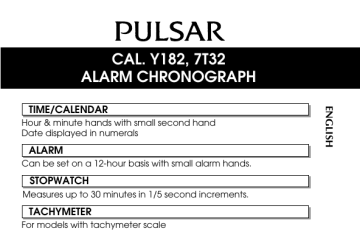 Pulsar Y182 Instructions | Manualzz