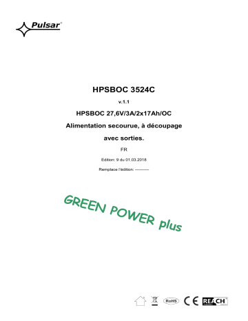 Pulsar HPSBOC3524C Mode d'emploi | Manualzz