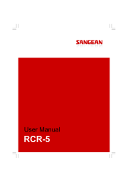 Sangean Electronics Sangean RCR-5 - Operating instructions, User manual