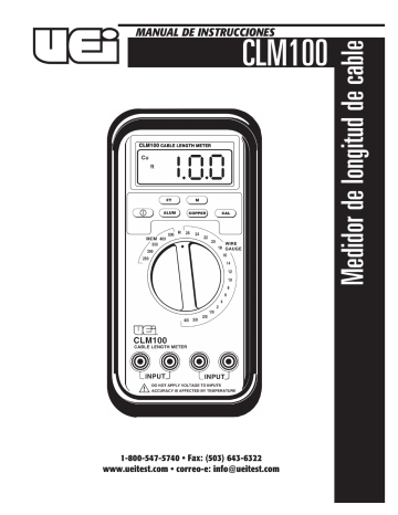 UEi CLM100 Cable Length Meter El manual del propietario | Manualzz