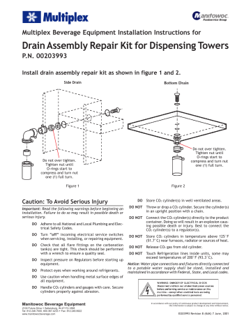 Multiplex Drain Assembly Repair Kit Installation Guide | Manualzz