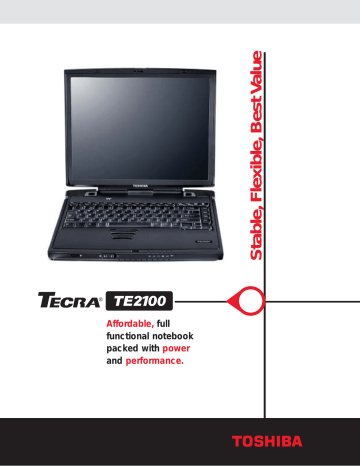 Toshiba TE2100 Laptop Specification | Manualzz