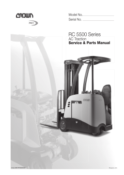 Crown Stand-up Rider Lift Truck RC 5500 Series - Manual, Specification