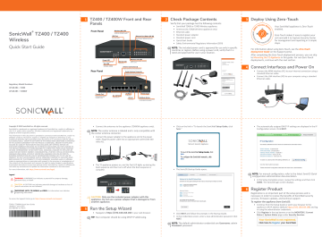 Sonicwall TZ400W Quick Start Guide | Manualzz