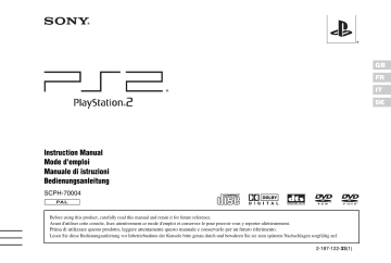 Sony SCPH-70004 Instruction manual | Manualzz