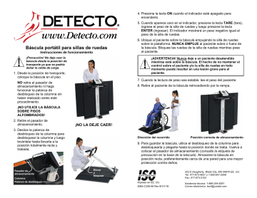 Detecto 6550 Instrucciones de operación | Manualzz