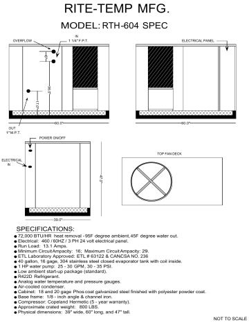 rite-temp RTH-604 PORTABLE UNIT Spec Sheet | Manualzz
