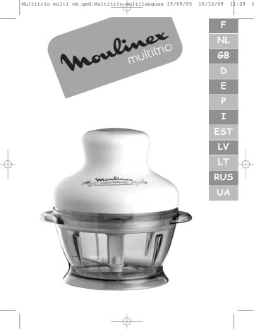 Moulinex MULTITRIO Tay của chủ sở hữu | Manualzz