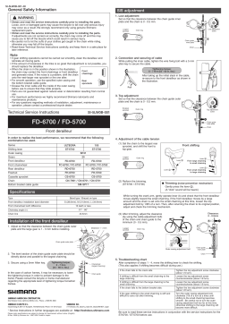 Shimano FD-5700 - Service Instructions, Exploded View