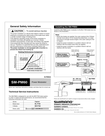 Shimano SM-PM60 Power Modulator Service Instructions | Manualzz