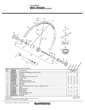 Shimano WH-RS80-A-C24 Roda Exploded View | Manualzz