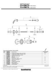 Shimano FH-RM70 - Service Instructions, Exploded View