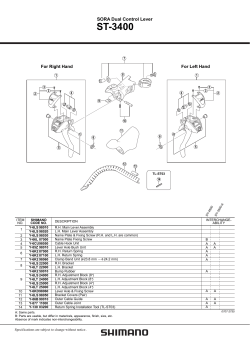 Shimano ST-3400 - Owner's manual, Service Instructions, User manual ...