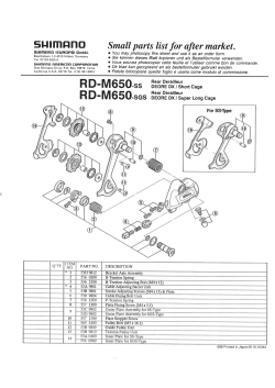 Shimano RD-M650 - Service Instructions, User manual | manualzz.com