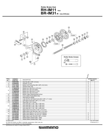Shimano RH-IM11 Freehub Exploded View | Manualzz