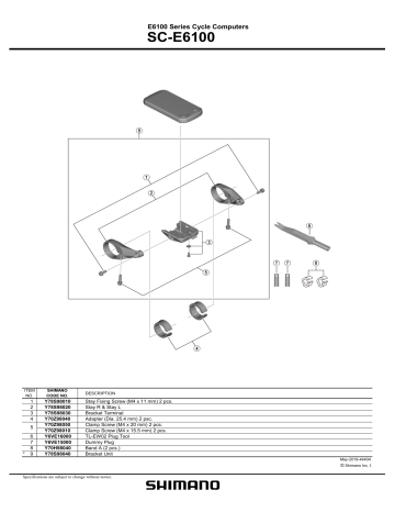 Shimano SC-E6100 Komputer Sepeda Exploded View | Manualzz