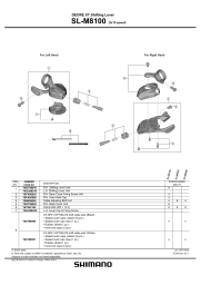 Shimano SL-M8100 - Dealer's Manual, Exploded View, User's manual