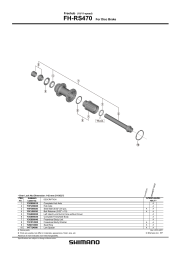 Shimano FH-RS470 - User's manual, Dealer's Manual, Exploded View
