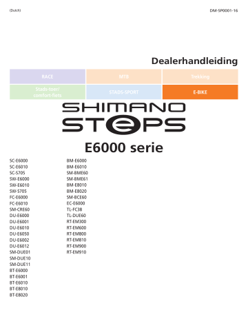 Shimano SC-E6000 Fietscomputer Handleiding | Manualzz