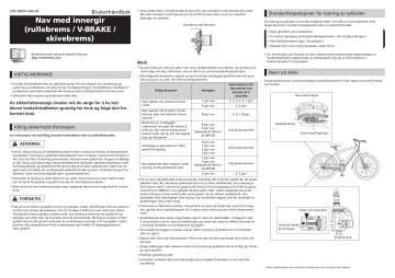 Shimano SG-C6010-8R Internt giret nav Brugermanual | Manualzz