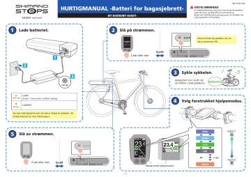 Shimano SC-E6000 Sykkelcomputer Brugermanual | Manualzz