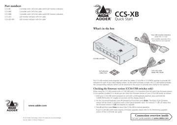 ADDER CCS-XB Switch Manual | Manualzz