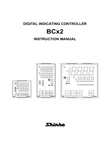 Shinko BCx2 series Instruction Manual | Manualzz