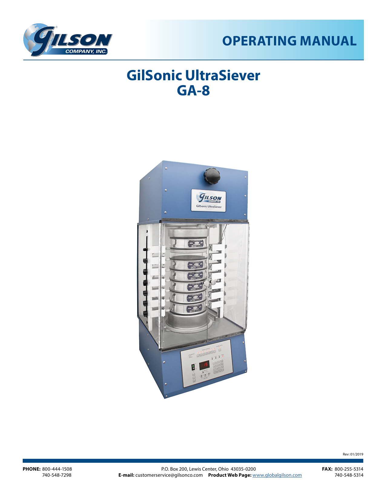 Gilson GilSonic UltraSiever Sonic Sifter Manual | Manualzz