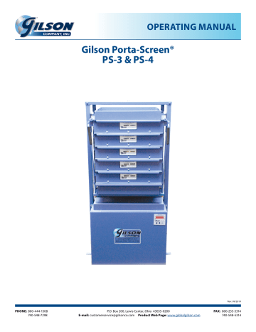 Gilson Porta-Screen Manual | Manualzz