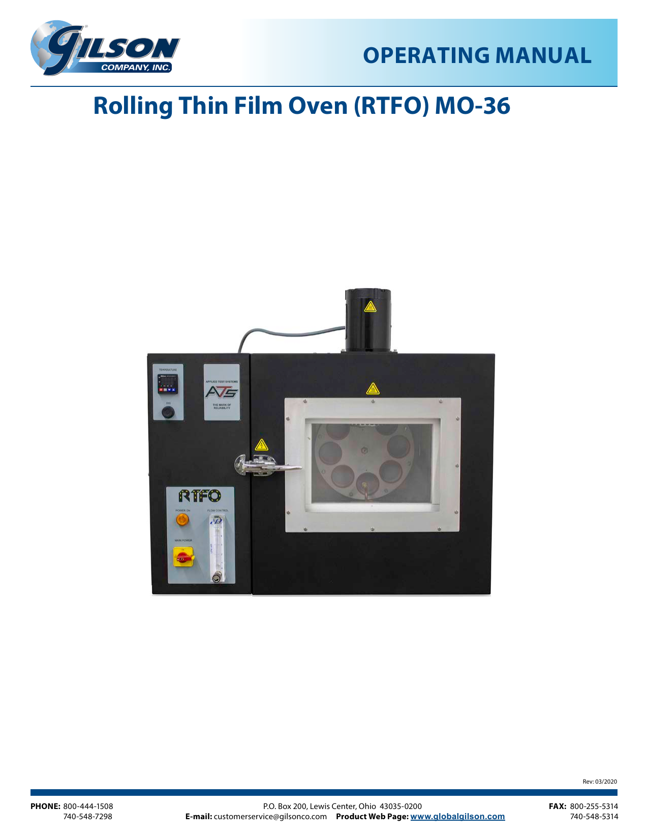 Gilson RTFO Manual | Manualzz