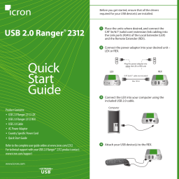 Icron USB 2.0 Ranger 2312 - Owner's manual