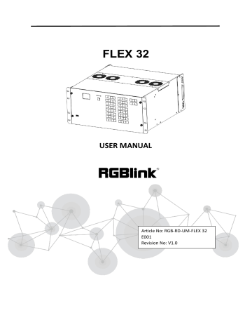 RGBlink FLEX 32 User Manual | Manualzz