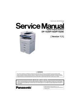 Panasonic Workio DP-1520P - Service manual, quick guide