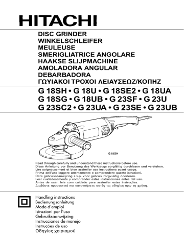 Hitachi G23SF, G23UB, G 23SC2, G23UA, G23SE, G18SH, g 23 sc 2, G 23U, G18SE2, G18UA Manuale del ...