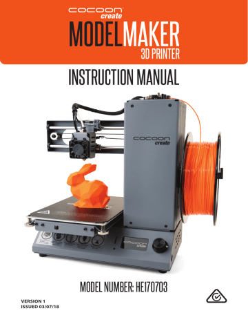 Cocoon HE170703 Create Model Maker 3D Printer Instruction manual | Manualzz
