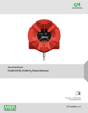 MSA FL500 UV/IR Flame Detector Operating Manual | Manualzz