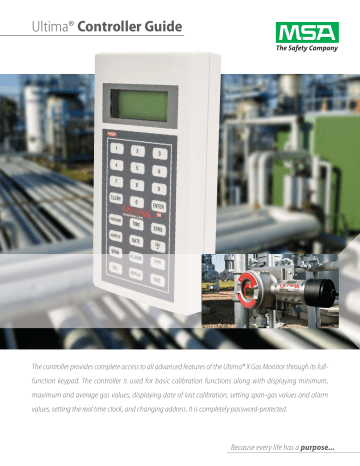 MSA Ultima® X Series Gas Monitors Guide | Manualzz