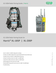 MSA G1 G1 SCBA - Operating manual, User guide, Instructions