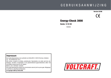 VOLTCRAFT Energy Check 3000 de handleiding | Manualzz