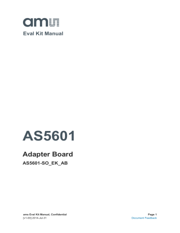 AMS AS5601AdapterBoard Position Sensor User Guide | Manualzz