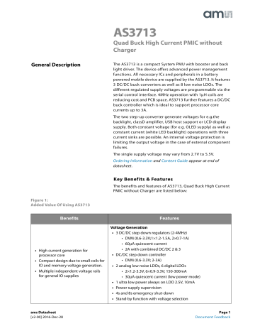AMS AS3713 Datasheet | Manualzz