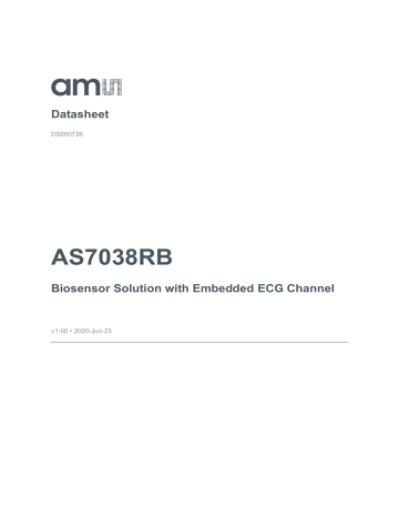AMS AS7038RB Medical & Health Sensing Datasheet | Manualzz