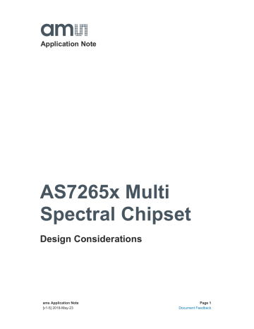 AMS AS7265x Light Sensor User Guide | Manualzz