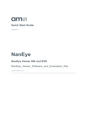 AMS NanEye CMOS Imaging Sensor Quick Start Guide | Manualzz