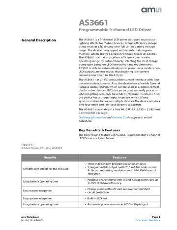 AMS AS3661 Datasheet | Manualzz