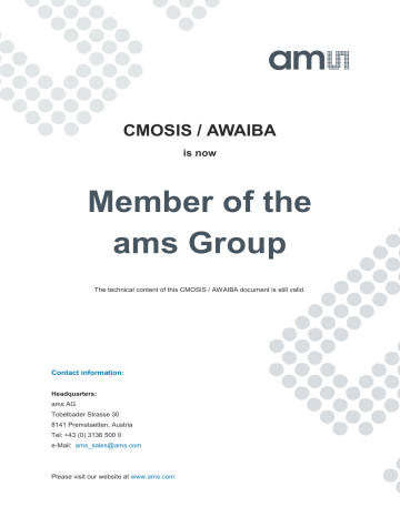 AMS CMV2000 CMOS Imaging Sensor Datasheet | Manualzz