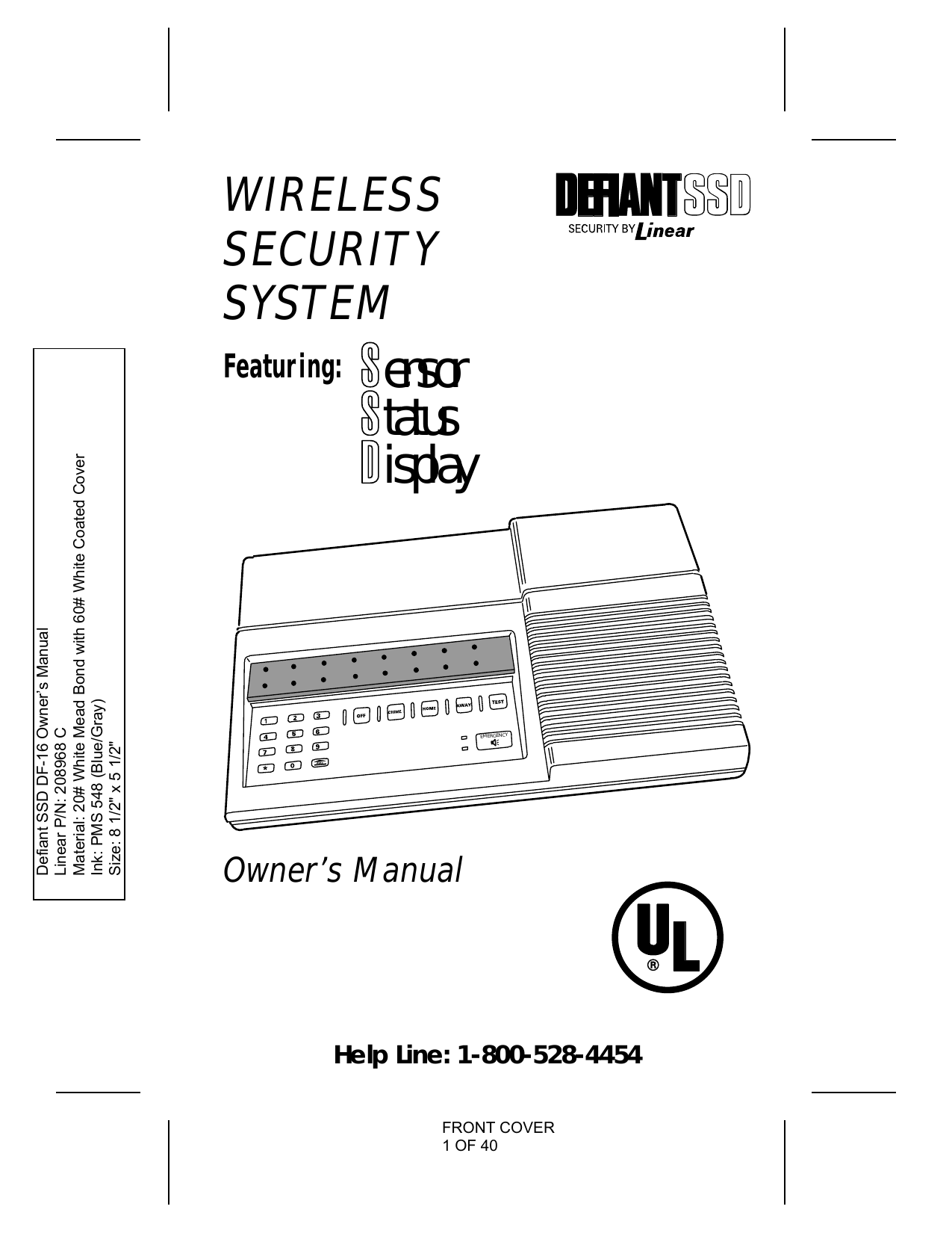 Linear DEFIANT SSD Owner's Manual | Manualzz