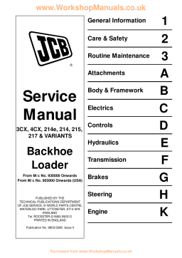 JCB 3CX - Service manual