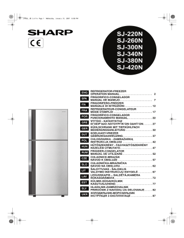 Sharp SJ-380N, sj 420 nsl, SJ-260N, SJ-300N, SJ-340N, SJ-220N Manualul ...